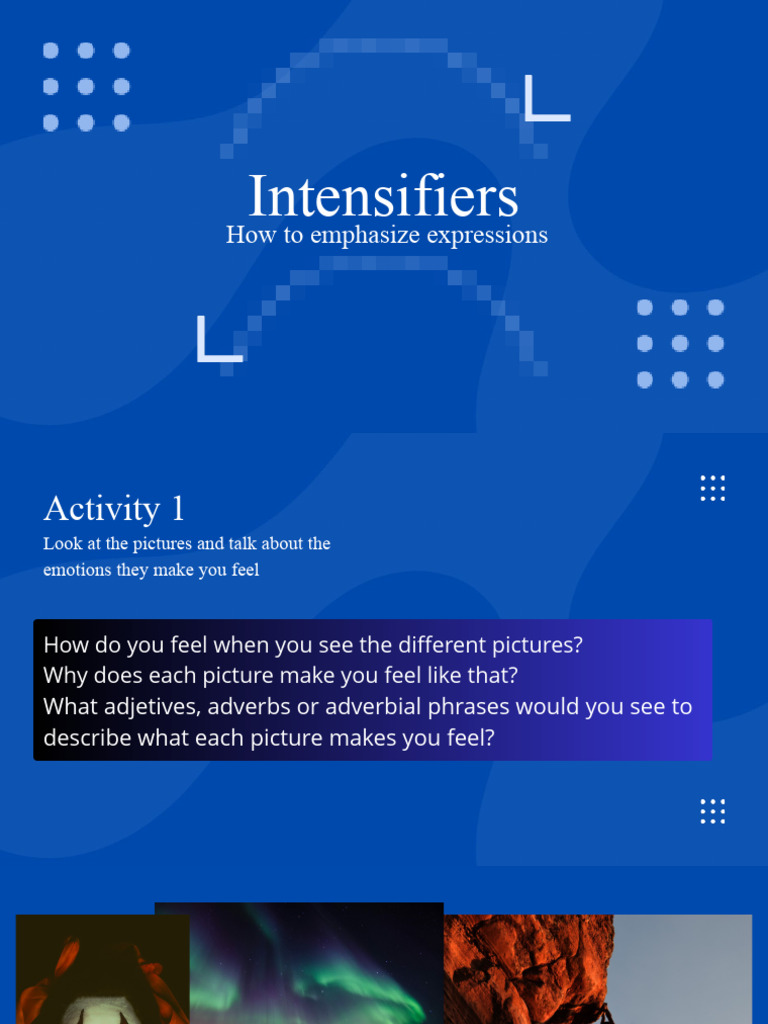 Intensifiers | PDF | Career & Growth | Self-Improvement