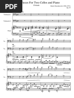 Shostakovich 5 Pieces For 2 Violins and Piano - 01 Violin 1 | PDF | Tempo | Musical Forms