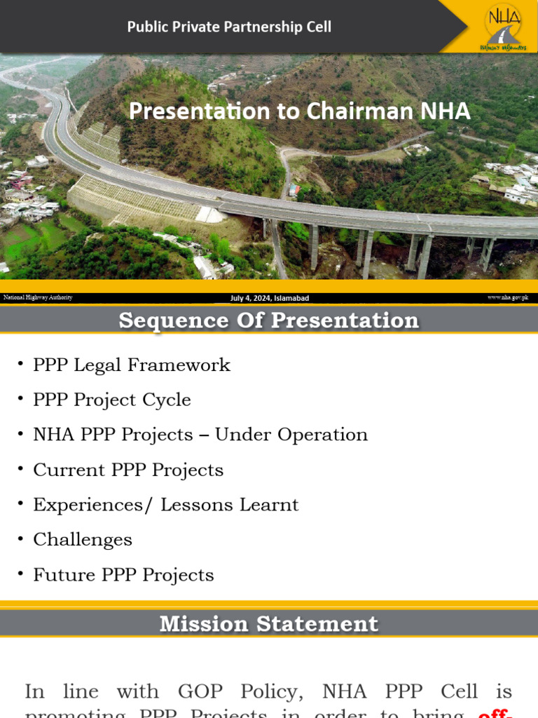 Pakistan NHA PPP Projects Overview | PDF | Public–Private Partnership ...