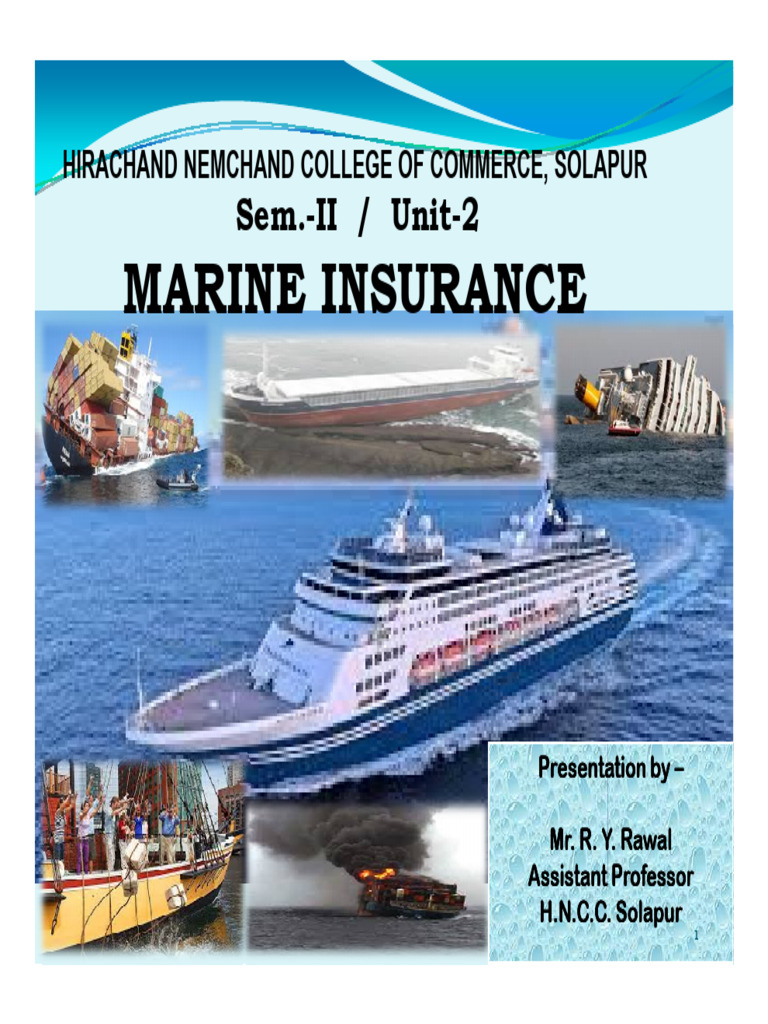 Marine Insurance Detailed | PDF | Insurance | Civil Law (Legal System)