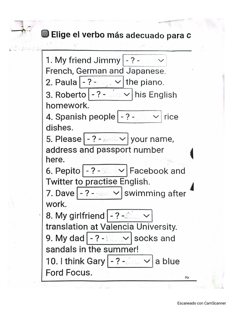 Guía de Inglés 3 y 4 | PDF