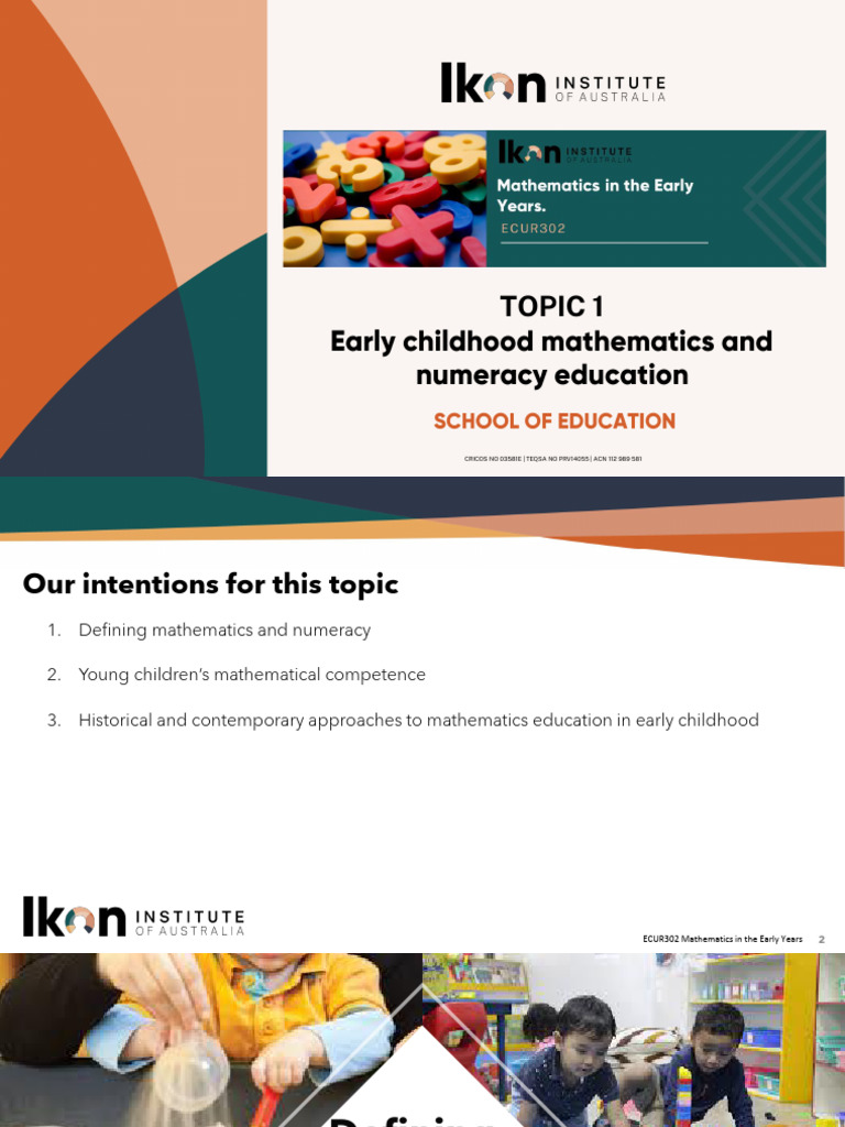 Topic 1 Early Childhood Mathematics and Numeracy Education-4 | PDF ...