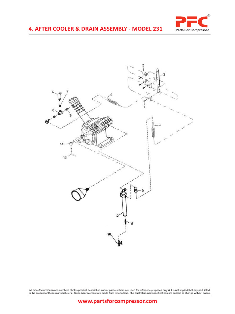 After Cooler and Drain Assembly-Model 231 | PDF | Pipe (Fluid ...