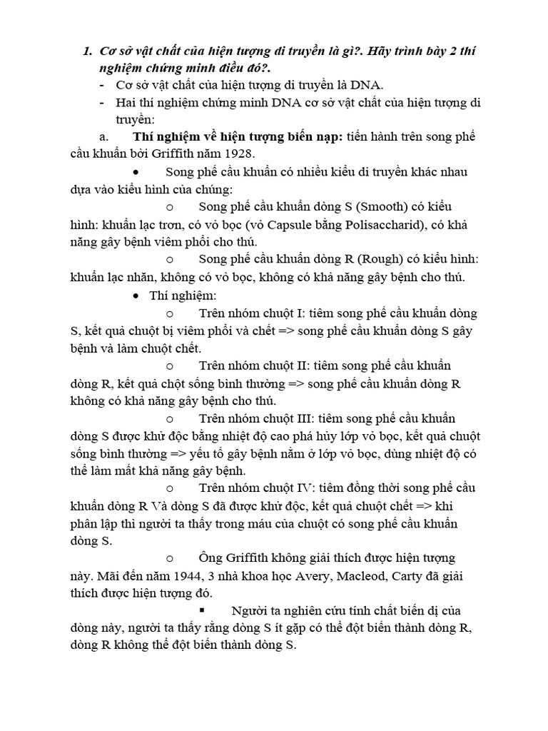 Di-Truyen-Dai-Cuong - Di Truyen Dai Cuong - Co Tuyet | PDF