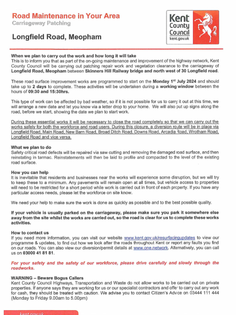 Road Maintenance in This Area | PDF