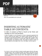 Thesis Table Formatting Guide | PDF | Menu (Computing) | Microsoft Word