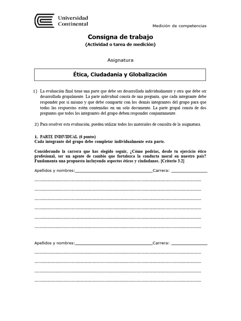 Consigna EVAL COMPETENCIAS ECG 2024-10 | PDF | Pobreza | Pobreza e indigencia