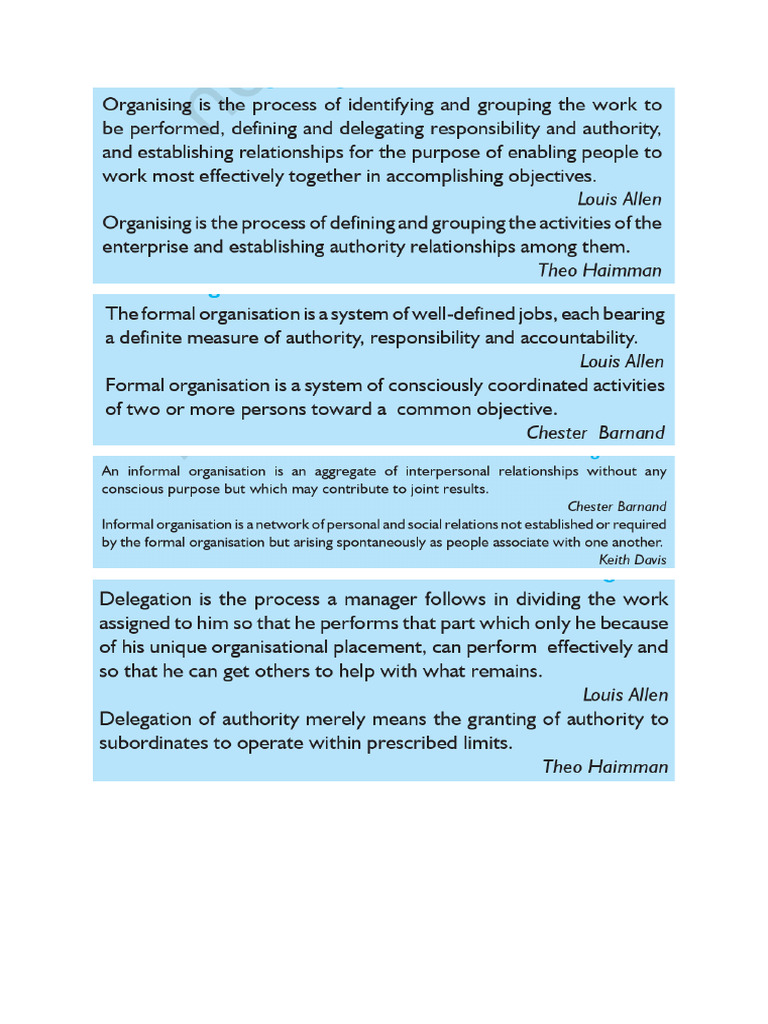 Management Important Statement NCERT | PDF