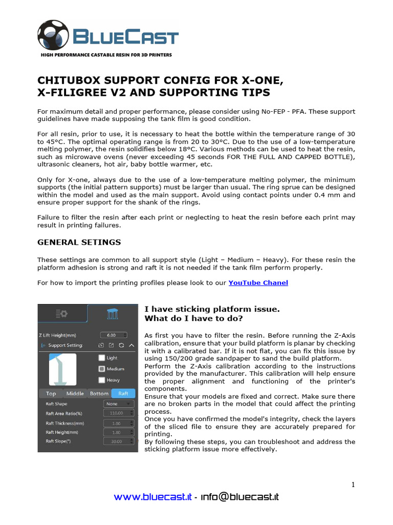 CHITUBOX Support Config Guide | PDF | Materials