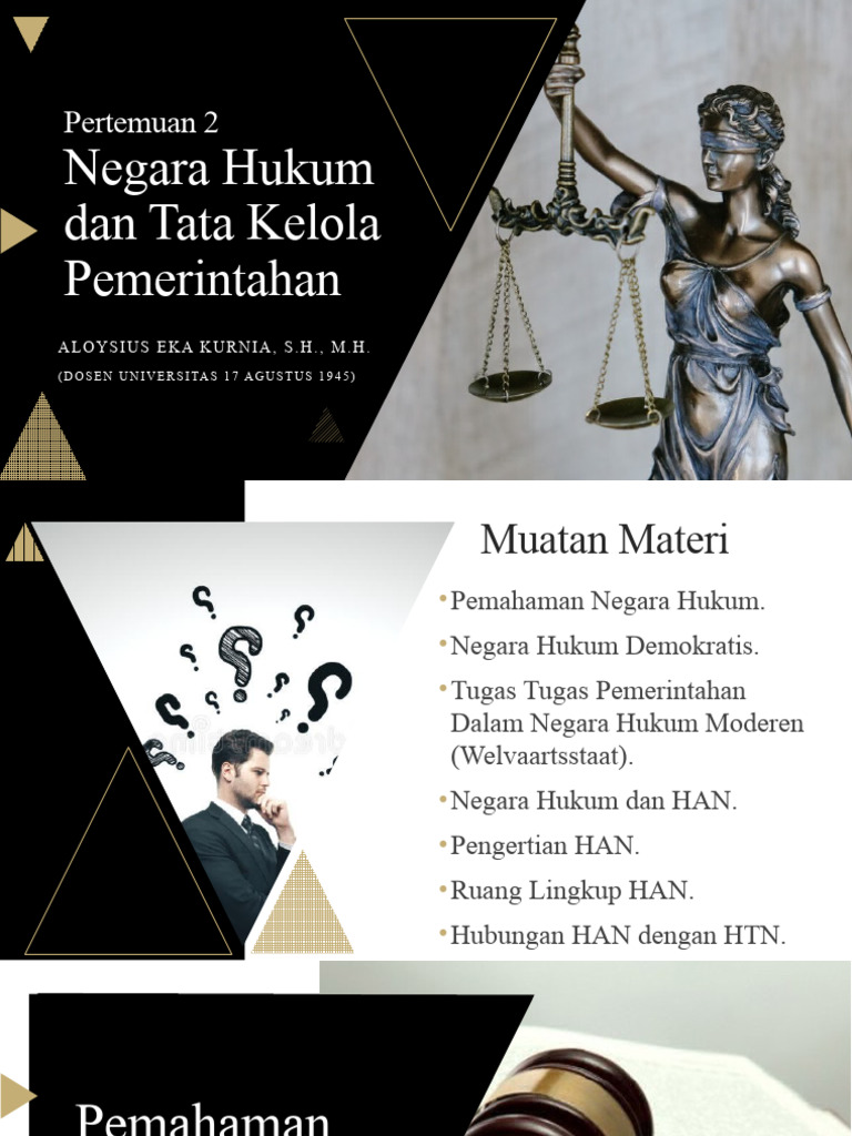 Negara Hukum dan Tata Kelola Modern | PDF | Politik | Hukum