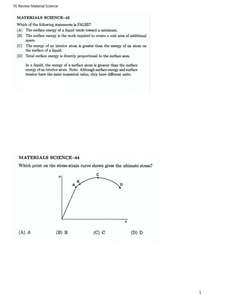 Material Science_Problems | PDF | Deformation (Engineering) | Yield ...
