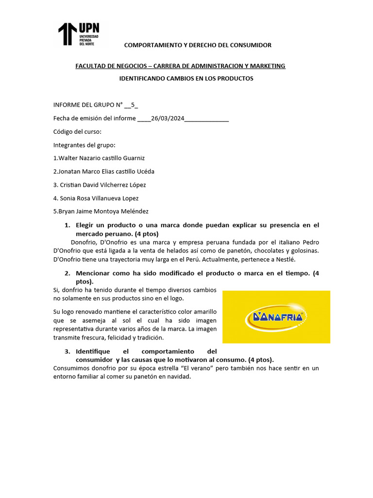 Práctica 1 - Psicología y Comportmiaento Del Consumidor | PDF | Marca