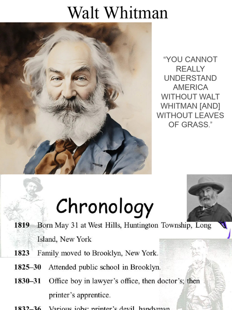 Walt Whitman and Leaves of Grass | PDF | Walt Whitman | Poetry