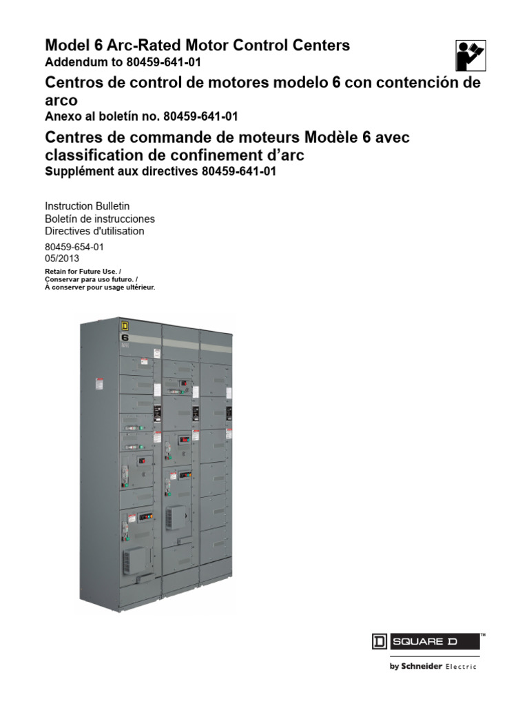 Instruction Bulletin MCC Model 6 Arc Rated | PDF | Duct (Flow) | Power Supply