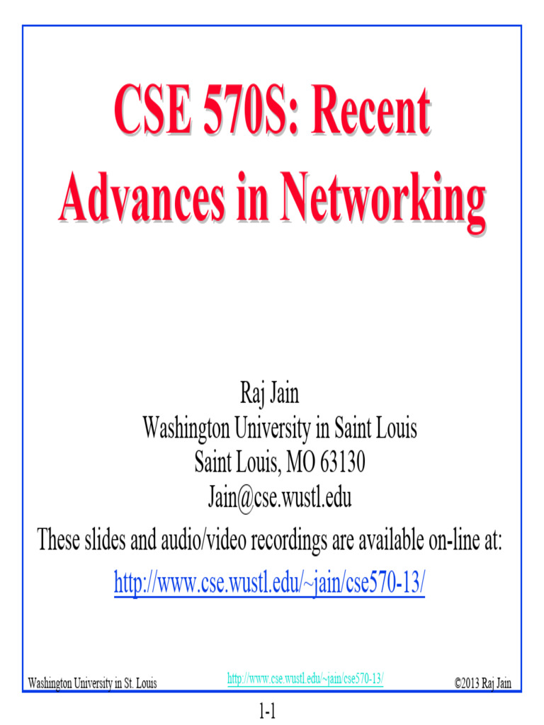 01-Overview of Course | PDF | Computer Network | Internet Protocol Suite