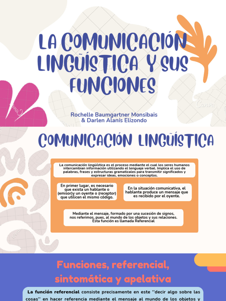 La Comunicación Linguistica y Sus Funciones | PDF | Comunicación | Comunicación humana