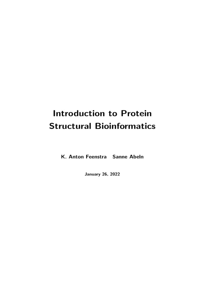 Protein Structural Bioinformatics Guide | PDF | Amino Acid | Translation (Biology)
