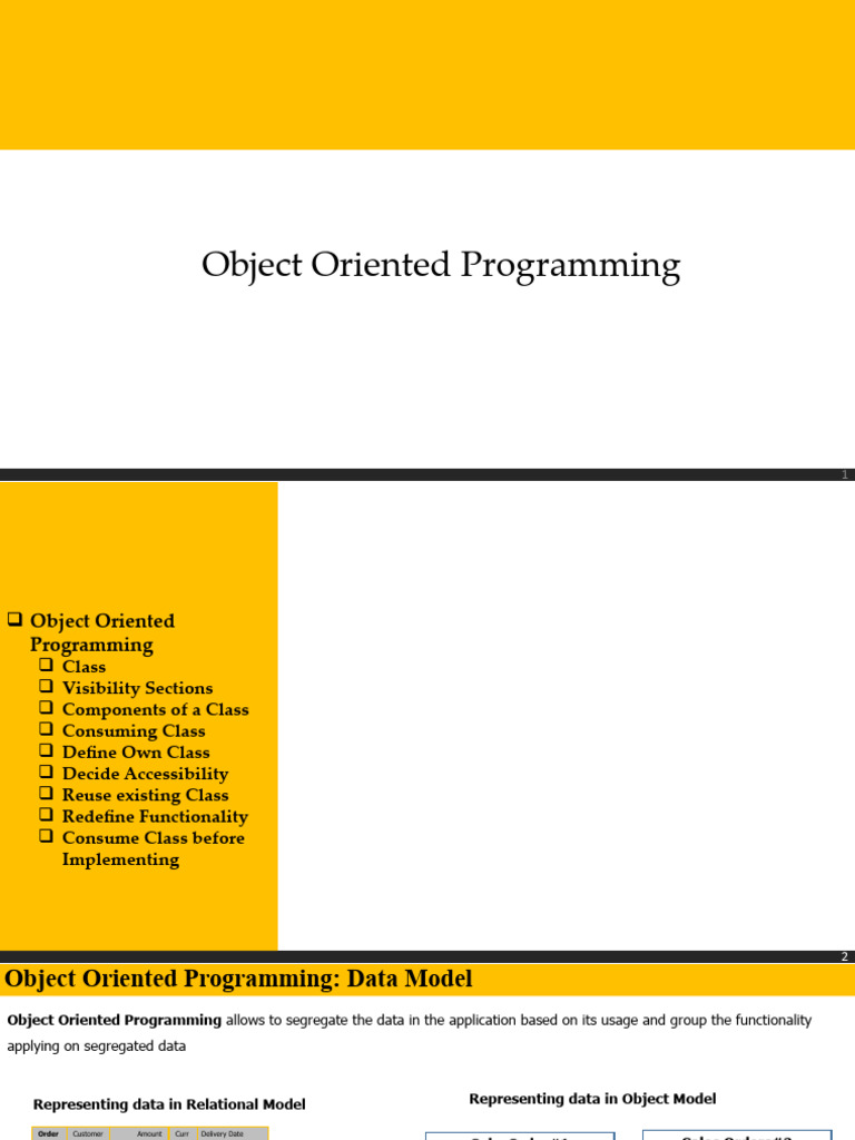 05 - ABAP Basics - Object Oriented Programming | PDF | Class (Computer Programming ...