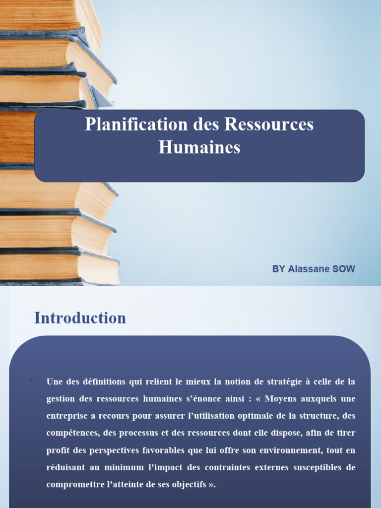 Planification Des Ressources Humaines | PDF | Gestion des ressources humaines | Planification
