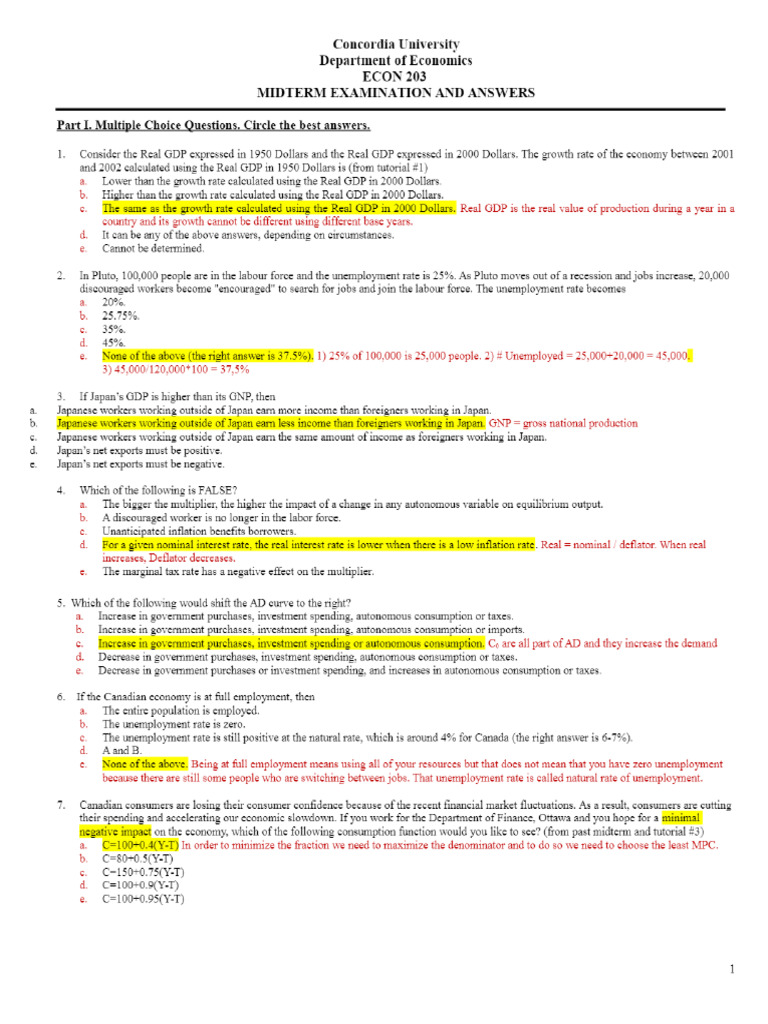 203 Sample Midterm1 | PDF