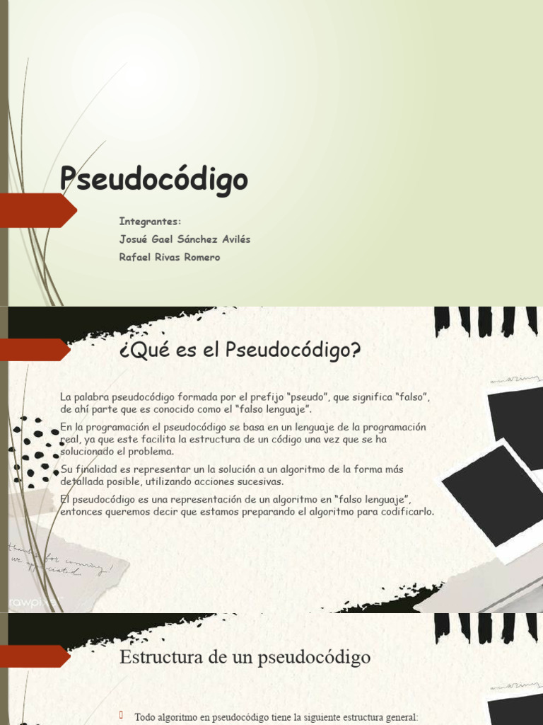 Pseudocódigo | PDF | Algoritmos | Programación de computadoras
