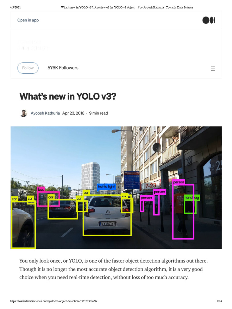 What's New in YOLO v3 - A Review of The YOLO v3 Object - by Ayoosh Kathuria - Towards Data ...