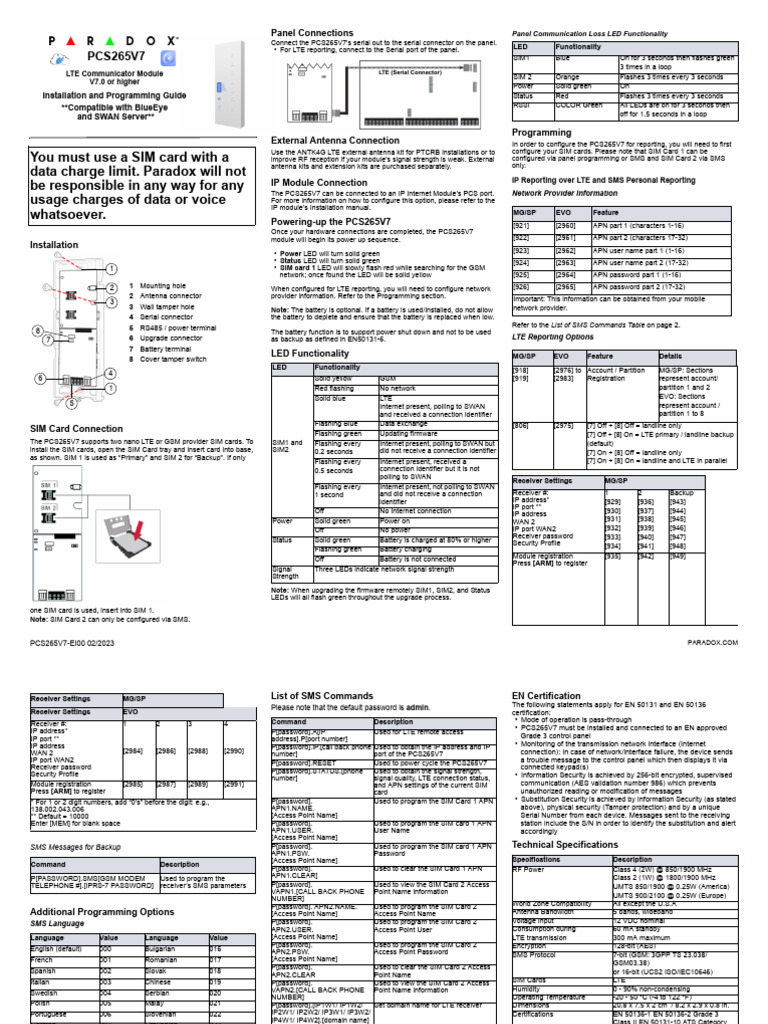 PCS265V7 Manual | PDF | Computer Network | Password