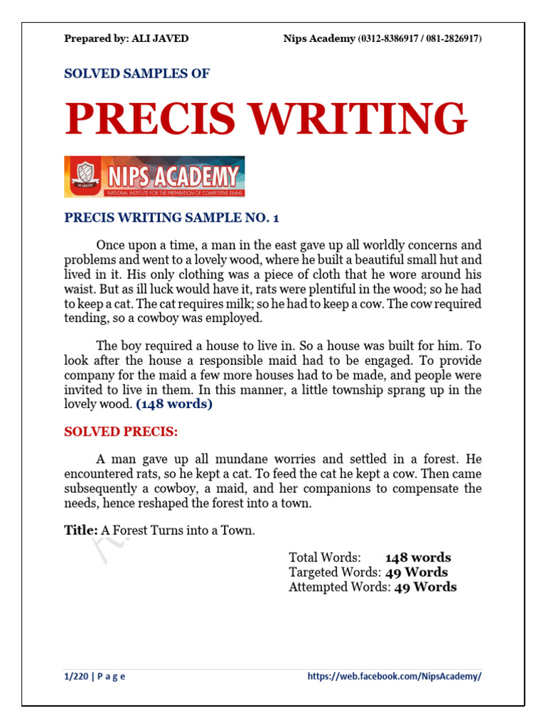 PRECIS WRITING 5 Oct 2022 | PDF | Surgery | Medicine