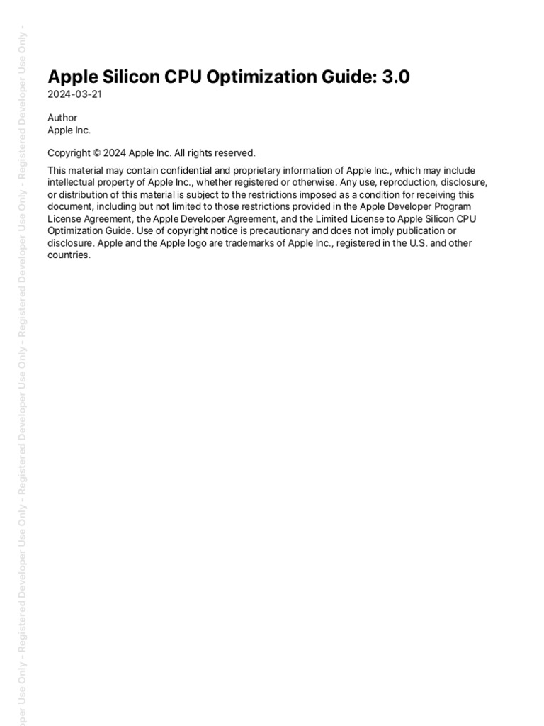 Apple Silicon CPU Optimization Guide | PDF | Cpu Cache | Central ... Apple Silicon CPU Optimization Guide | PDF | Cpu Cache | Central ...