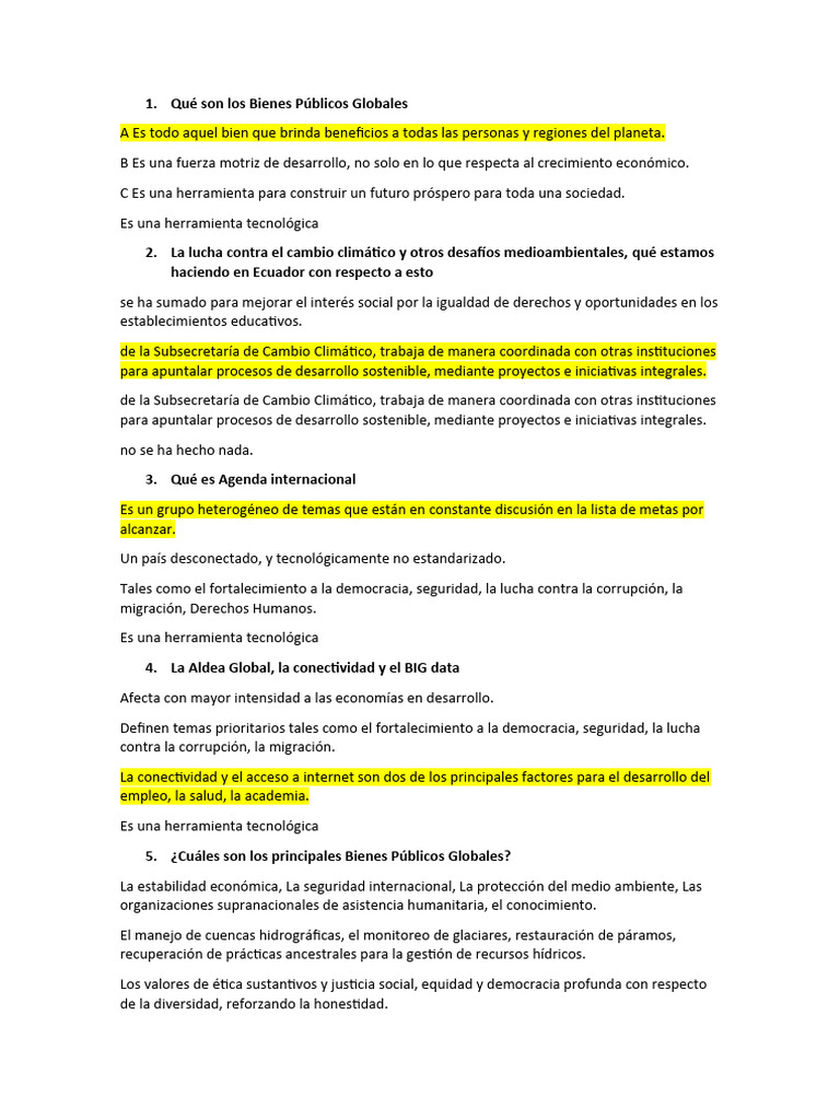 democracia preguntas (1) | Descargar gratis PDF | Desarrollo sostenible | Sustentabilidad