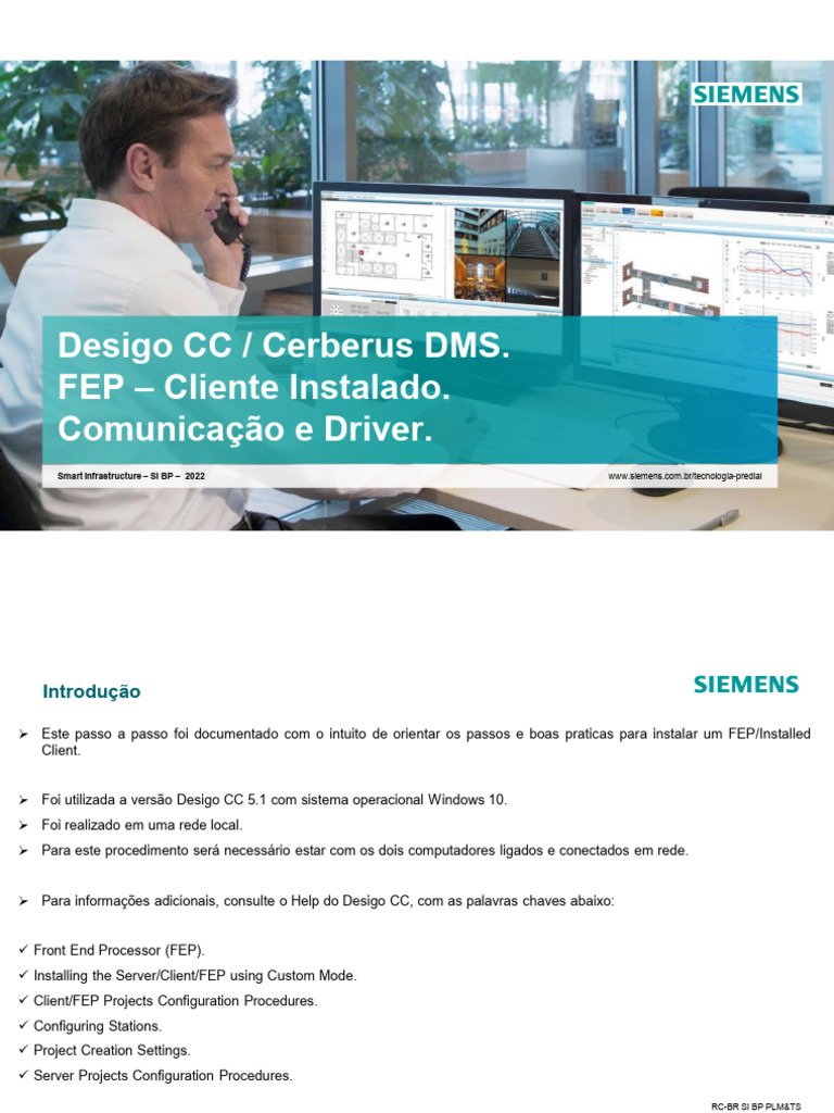 Desigo CC - FEP - Installed Client - Driver - PT | PDF | Rede de ...