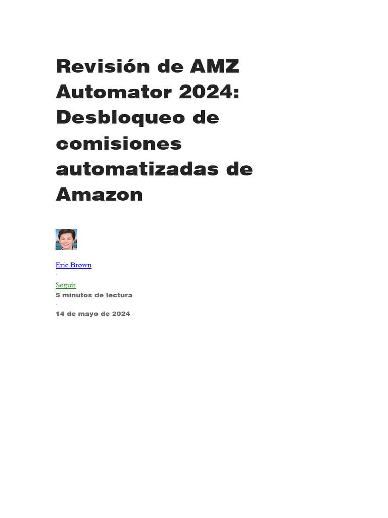 Revisión de AMZ Automator 2024 | PDF | Inteligencia artificial ...