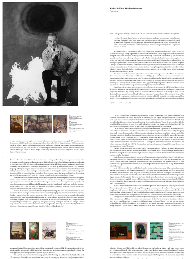 Adolph Gottlieb Artist and Cosmos | PDF | Abstract Art | Surrealism