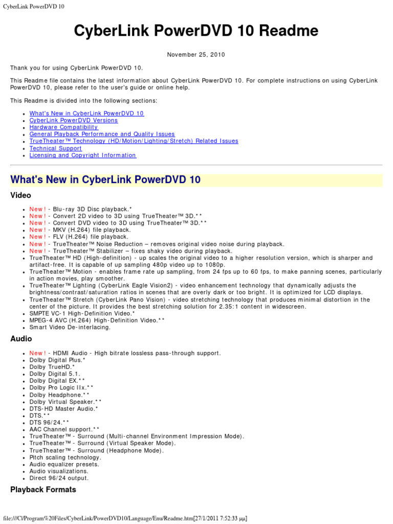 CyberLink PowerDVD 10 | PDF | Blu Ray | Video
