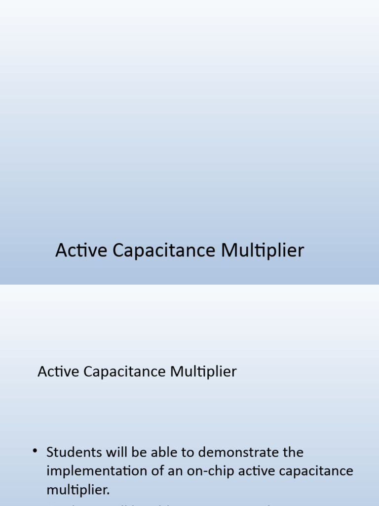 Capacitance Multiplier | PDF | Capacitance | Hertz