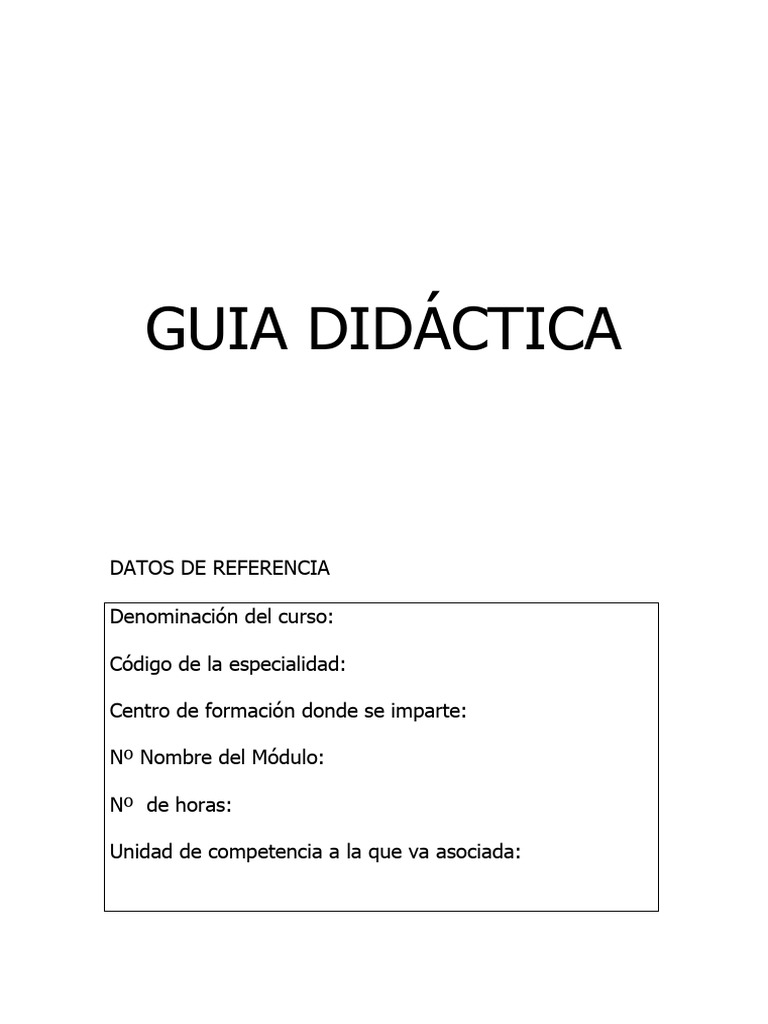 Modelo Guia Didactica | PDF | Crecimiento personal y profesional