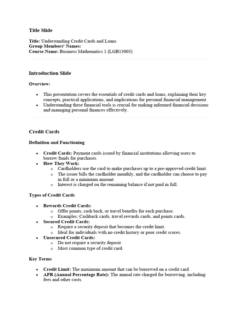 Credit Cards | PDF | Credit Card | Loans