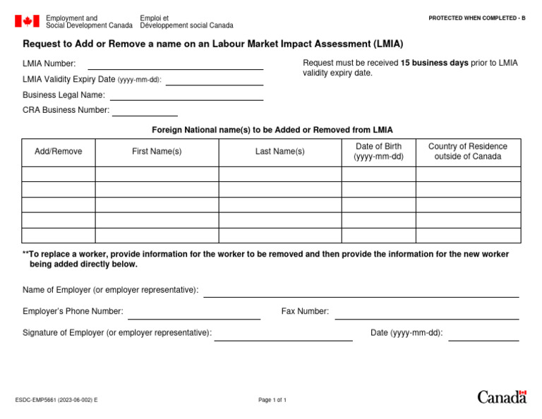 Esdc Emp5661 | PDF