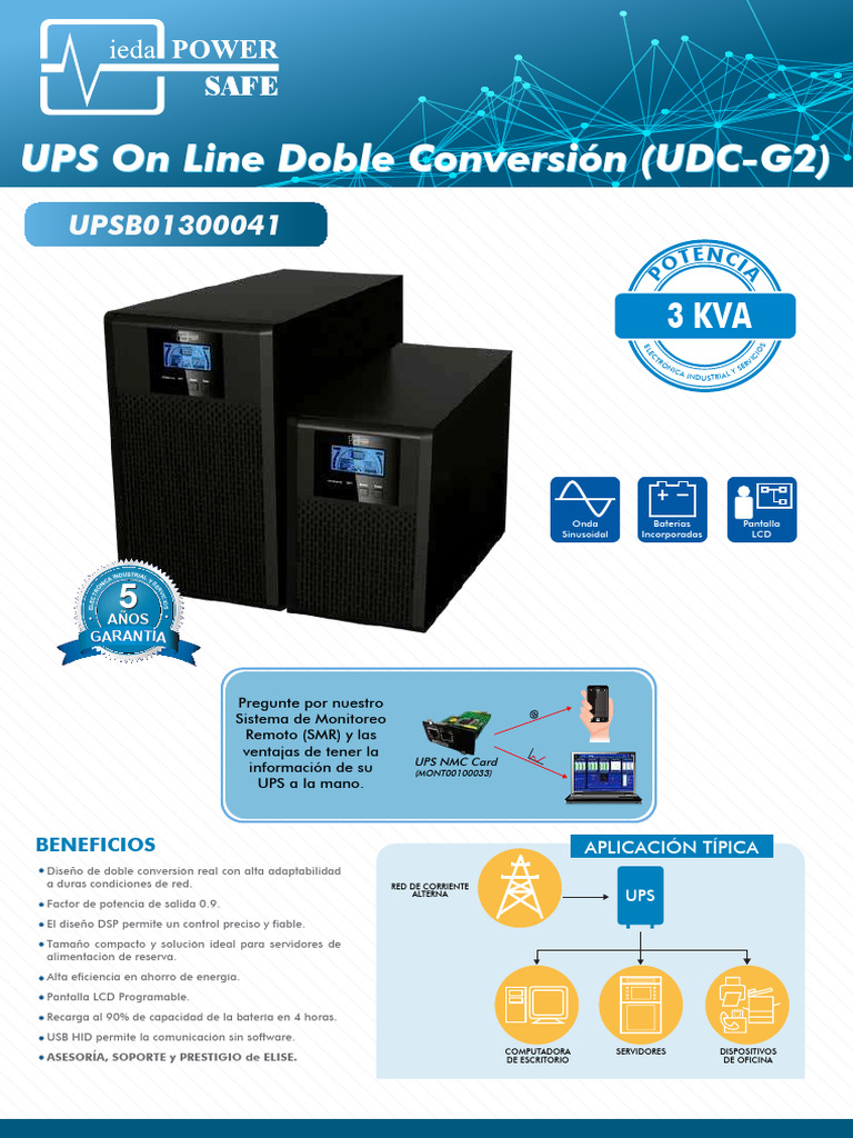 UPS On Line Doble Conversión (UDC-G2) | PDF | Fuente de alimentación | Electrónica