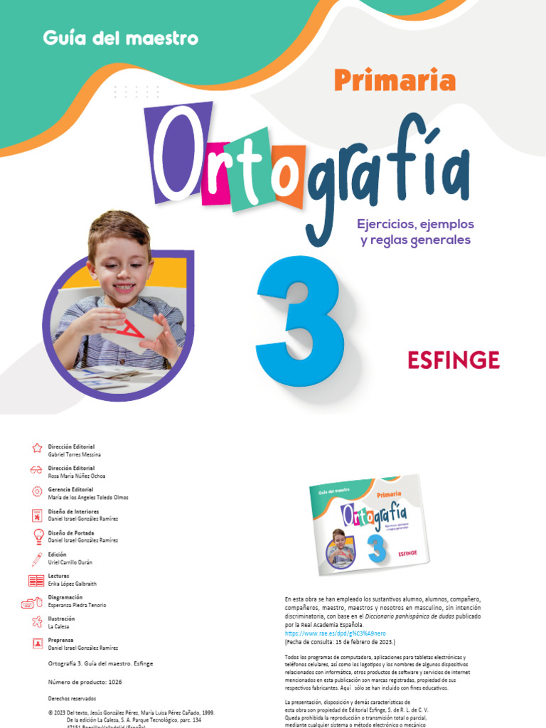 Ortografia 3 Docente Esfinge | PDF | Educación primaria | Alfabeto