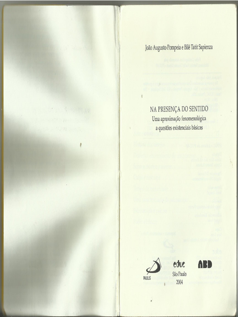 Na Presença Do Sentindo | PDF