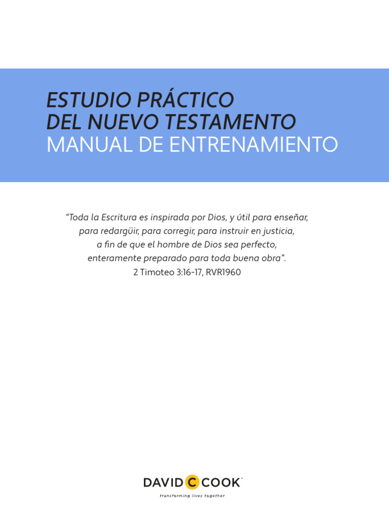 Estudio Práctico del Nuevo Testamento | PDF | Iglesia cristiana ...