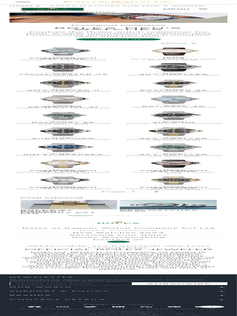 Rolex Watches Official Rolex Watch Retailer - Kapoor Watch Co | PDF ...
