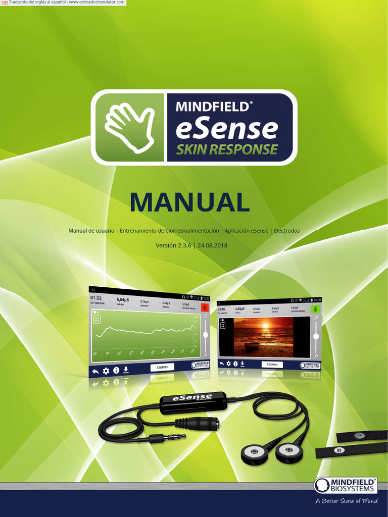 Esense Skin Response Manual EN - En.es | PDF | Estrés (biología) | Aplicación movil