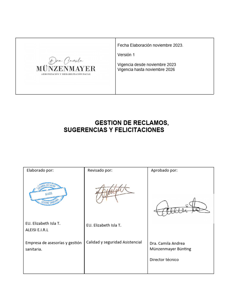 23)- protocolo sugerencias y reclamos | PDF | Hospital