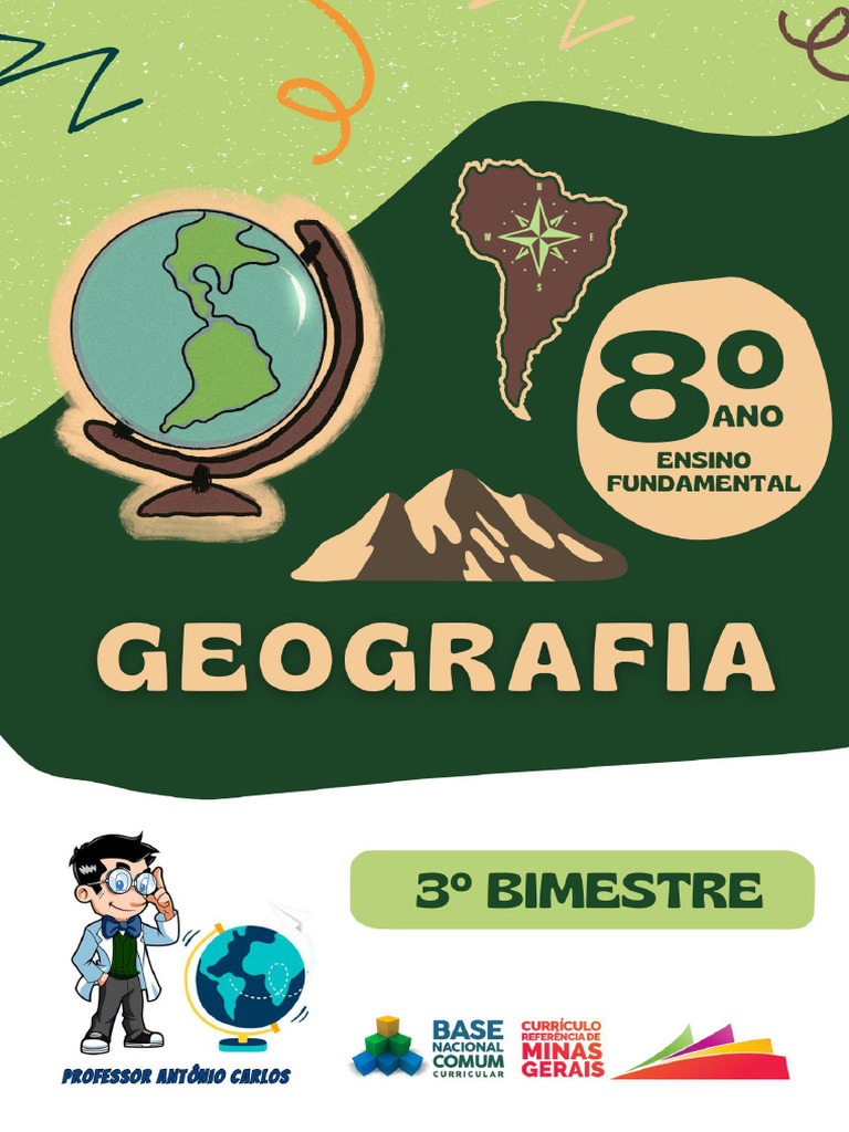 Apostila - Geografia - 8º Ano - Ensino Fundamental - 3º Bimestre - 2024 - Amostra | PDF ...
