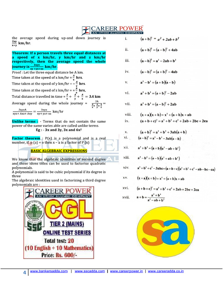 BASIC ALGEBRAIC EXPRESSIONS perfect source | PDF