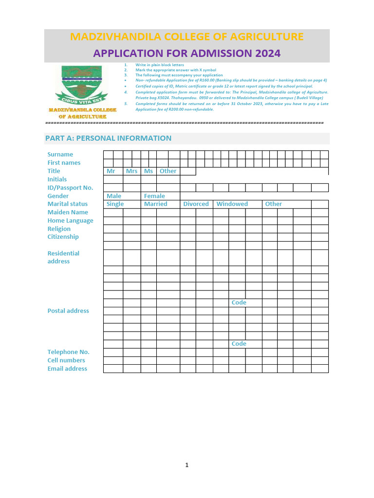 Application Form - Diploma | PDF | University And College Admission