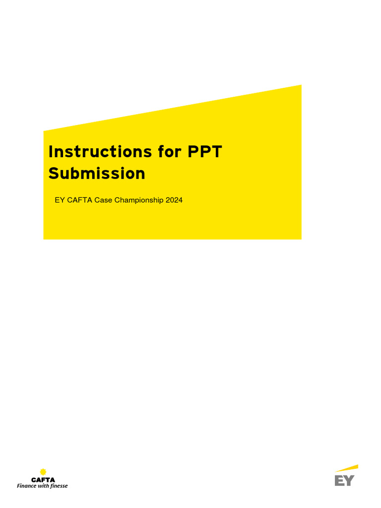 EY CAFTA Case Championship 2024_PPT_Instructions | PDF | Microsoft Power Point | Microsoft Excel