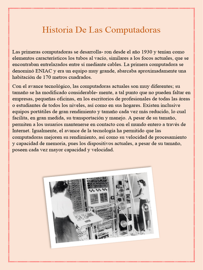 Historia de Las Computadoras | PDF